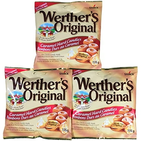 WERTHERS Original Caramel Hard Candies Three Pack - 135g/ PKG | Walmart ...