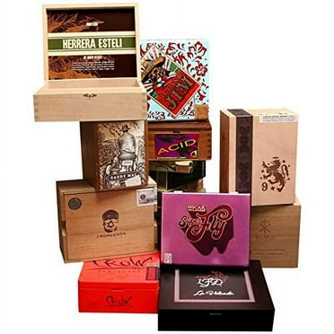 Cigar Boxes Empty Wooden 7-inches, Pack of 12 Small Wooden Boxes With ...