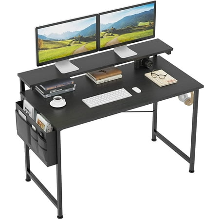 Computer Desk with Adjustable Monitor Stand, 39 inch Home Office Desks ...