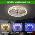 2023 Upgraded Ceiling Fan 4111 White Ceiling Fans with Lights App ...