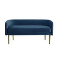 PoshLiving Upholstered Bench, Navy Blue - Walmart.com