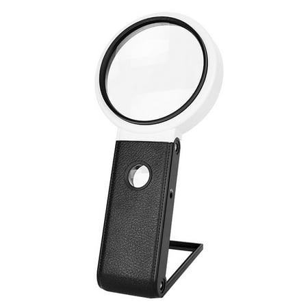 25x Magnifying Glass Illuminated Lighted Magnifier Folding Handheld ...