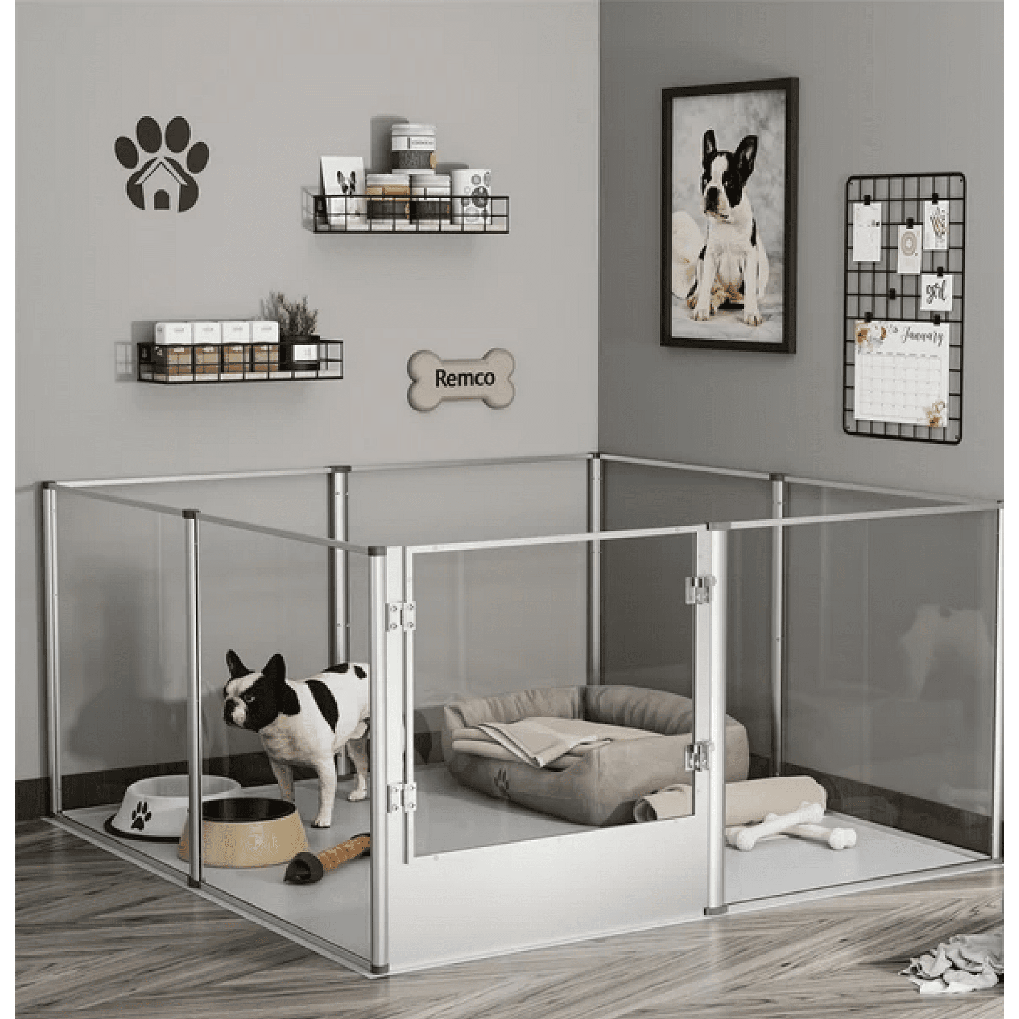 Click here for Refurbished Wisfor Acrylic Dog Playpen Fence: Heav... prices