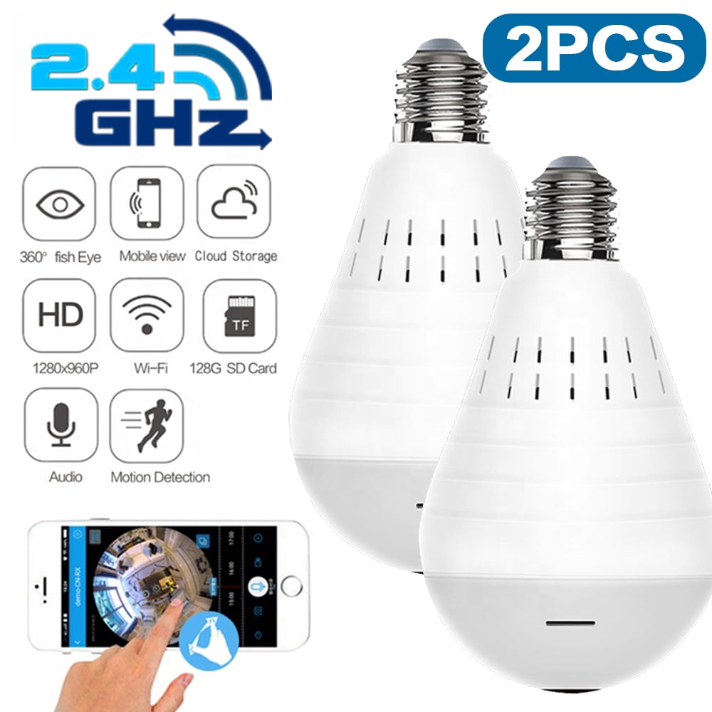 Full HD 1080P Home WiFi Camera, 360 Degree Panoramic Wireless Security ...