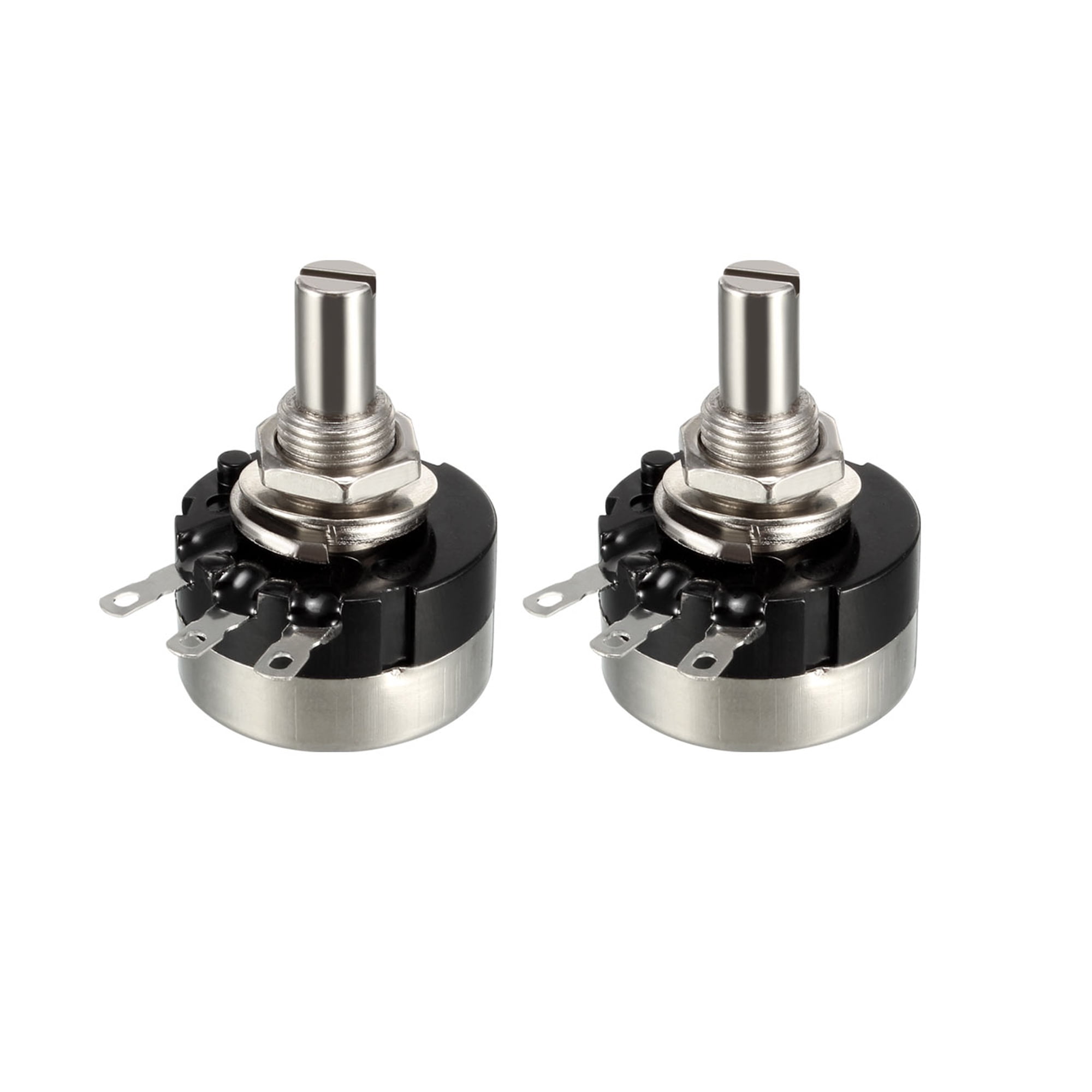 200K Ohm Variable Resistors Single Turn Rotary Carbon Potentiometer ...
