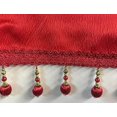 Bridget Crushed Satin Valance with Beaded Trim, Red - Walmart.com