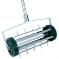 18"W Rolling Lawn Aerator, Heavy Duty Spike Aerator with Steel Handle ...