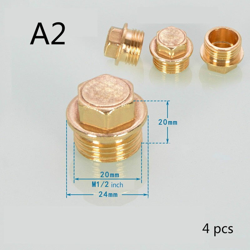 Copper 1/2 inch 3/4 inch 1 inch Female&Male Thread Brass Pipe Hex Head ...