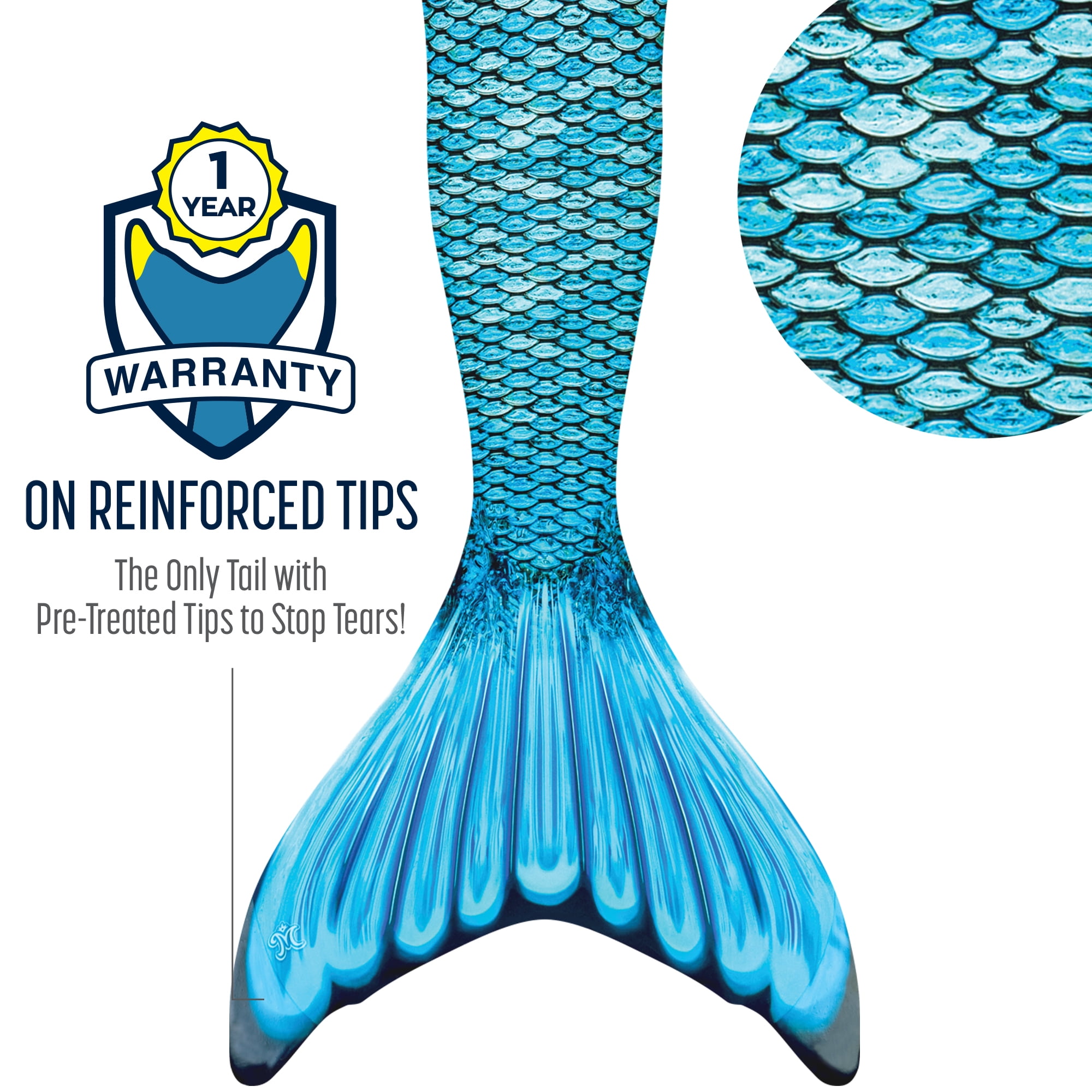 Blue Silicone Mermaid Tails