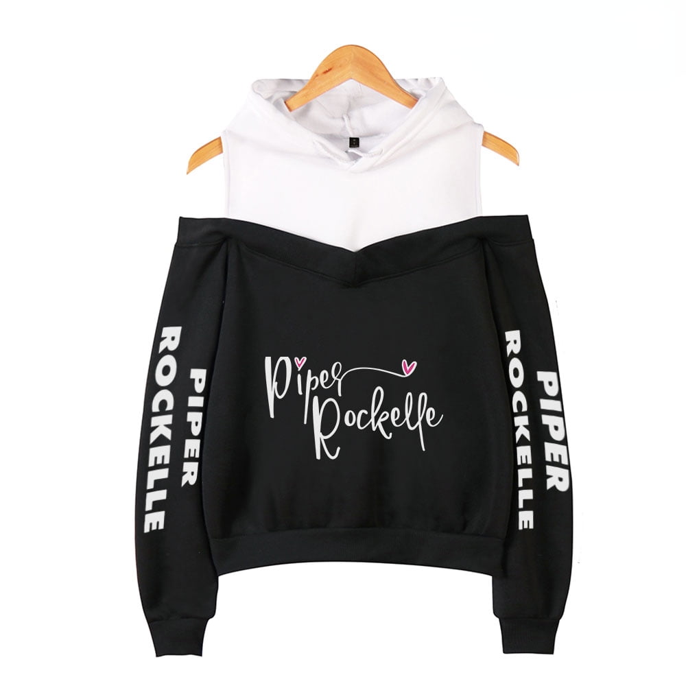Piper Rockelle Merch off-shoulder hoodies Women Sweatshirt Casual Long ...