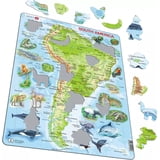 Larsen Puzzles South America Map with Animals Children's Educational ...