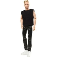 Barbie Looks Ken Doll with Long Brunette Hair, Metallic Pants & Posable ...