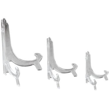 6" Heavy Duty Clear Acrylic Plate Display Stand Easel - Walmart.com