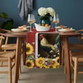 Chicken Sunflowers Cotton Linen Table Runner Yellow Flower Bee Farms ...