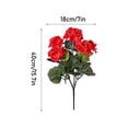 Artificial Geranium Flower Stems Faux Geranium Bush Blooms UV Resistant ...