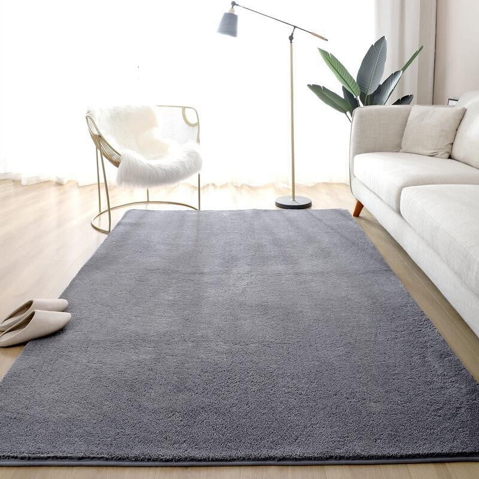 Dvkptbk Rugs For Living Room European Solid Color Carpet Living Room Coffee Table Mat Bedroom Fully Covered Bedside Carpet Thickened Washable Househol