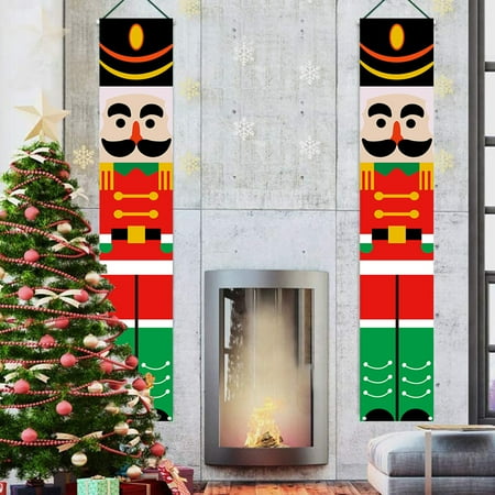 SINMI Noël Casse-Noisette Bannière Noël - Porche Signe Décorations De ...