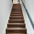3D Realistic Wood Grain Printed Stair Stickers Removable Vinyl PVC ...