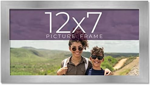 12X7 Frame Silver Real Wood Picture Frame Width 0.75 Inches | Interior ...