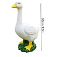 Amketima Giddy Porch Goose White Statue Indoor Or Outdoor Decorative ...