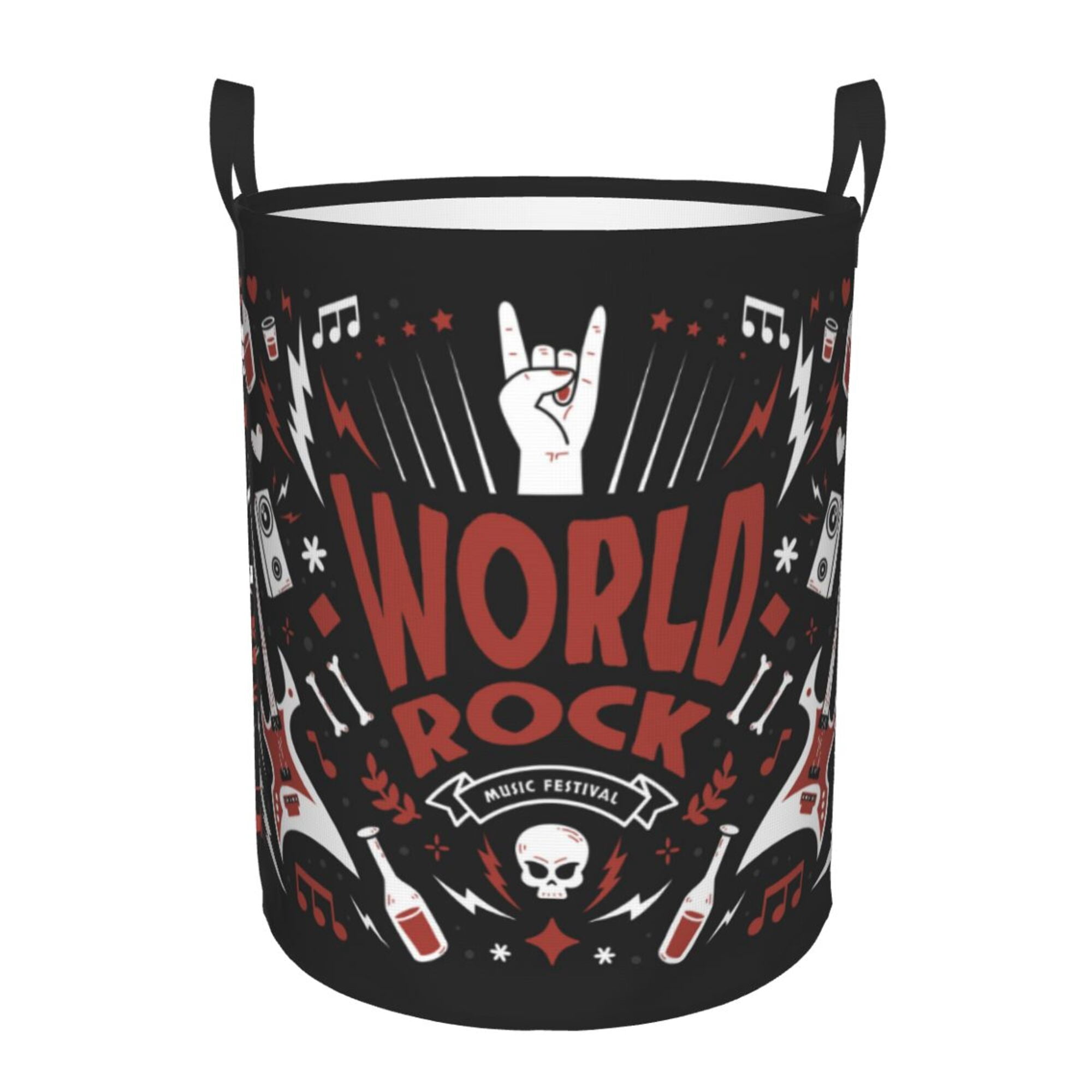 DouZhe Waterproof Collapsible Large Laundry Baskets, Rock Music ...