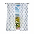 Blue Floral Sheer Curtains for Living Room Bedroom, Country Bright Blue ...