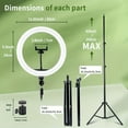 12-inch LED RGB Ring Light with 63-inch Tripod and Phone Holder, Selfie ...