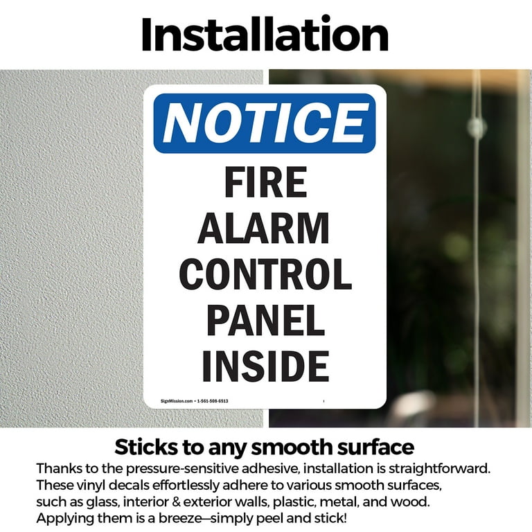 Fire Alarm Control Panel Inside Sticker