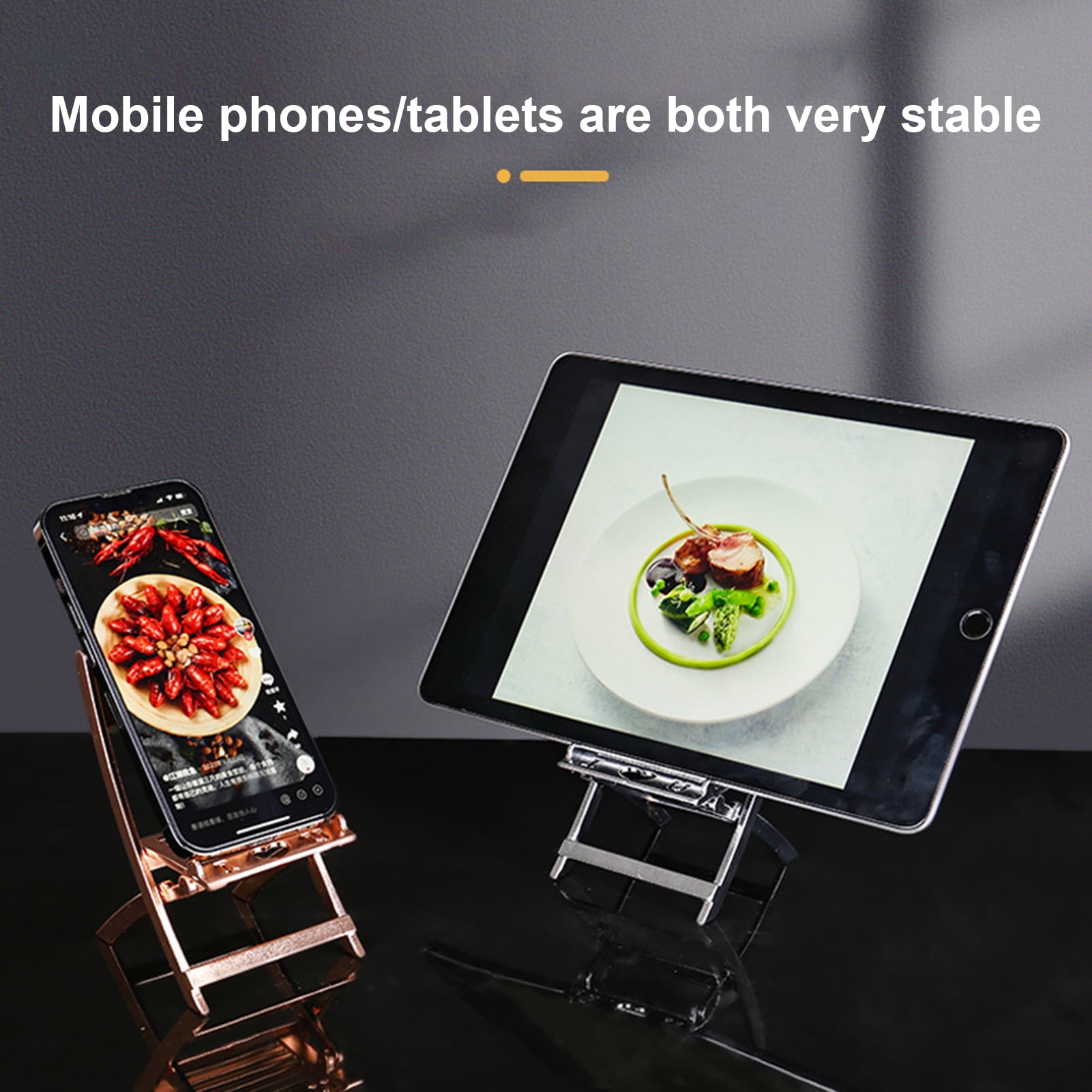 Chair Shape Phone Holder, Charging Hole Design Foldable Tablet Phone ...