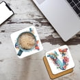 3drose, Pretty Spring Monogram V, Set of 8 Coasters - Cork - Walmart.com