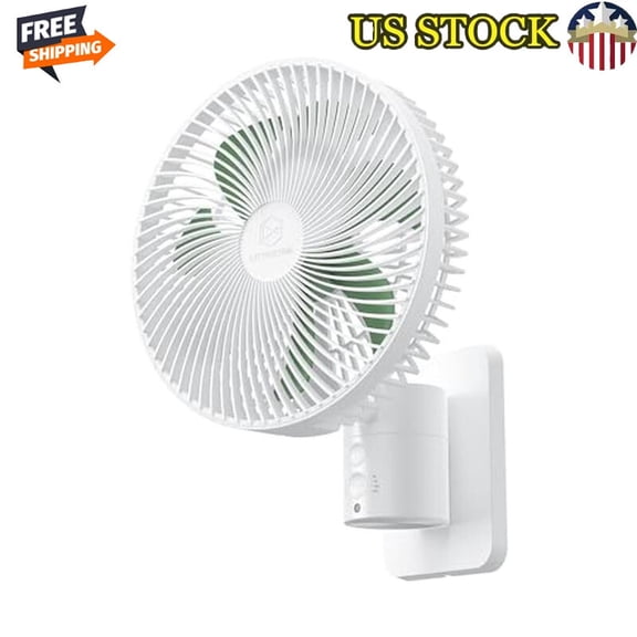 2 Pack Household Wall Mount Fans 16 Inch with Adjustable Tilt and 3 ...