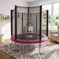 6FT/8.25FT Backyard Trampoline with Anti-Tipping L-Shaped Legs & Safety ...