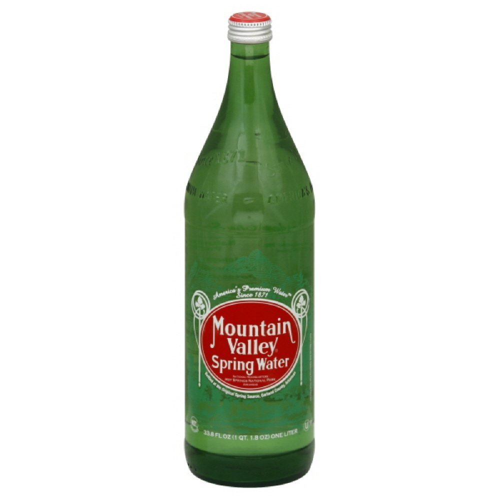 Mountain Valley Spring Water Glass Bottle 33.8 Ounces (Pack of 12 ...
