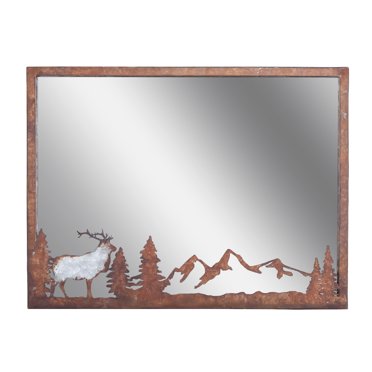 Sintosin Rustic Entryway Arched Wall Mirrors with 3 Metal Hooks 12" x ...