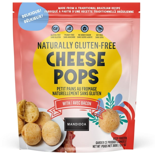 CHEESE POPS BACON, Natuarally Gluten Free Brazilian Style Cheese Buns ...