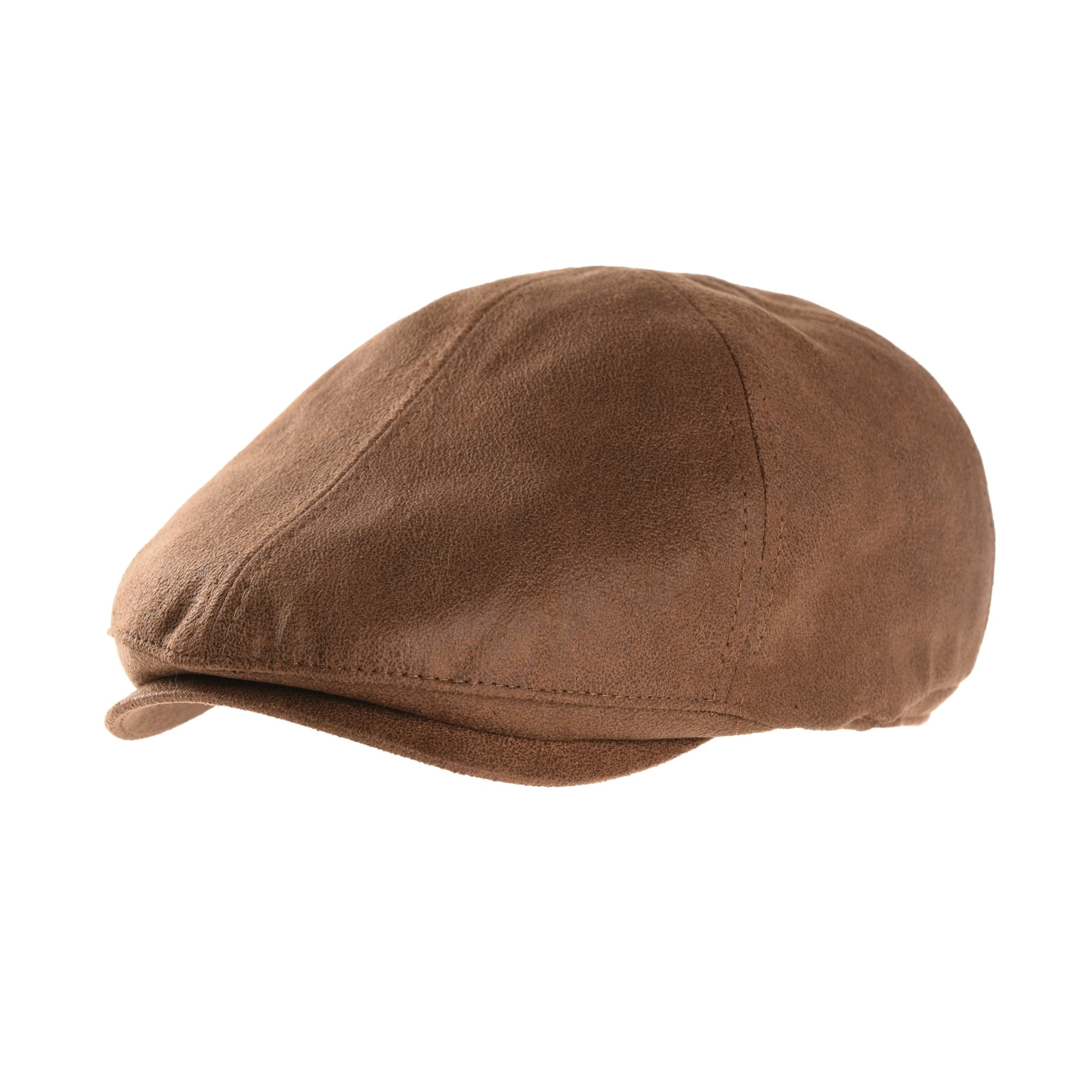WITHMOONS Ivy Flat Cap Simple Classic Faux Leather Gatsby Hat SL3857 ...