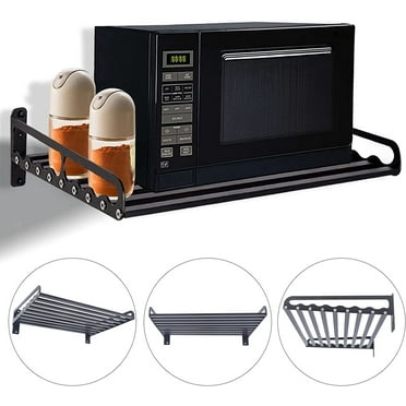 Wall-Mounted Microwave Oven Bracket Kitchen Storage Rack Shelf Space ...