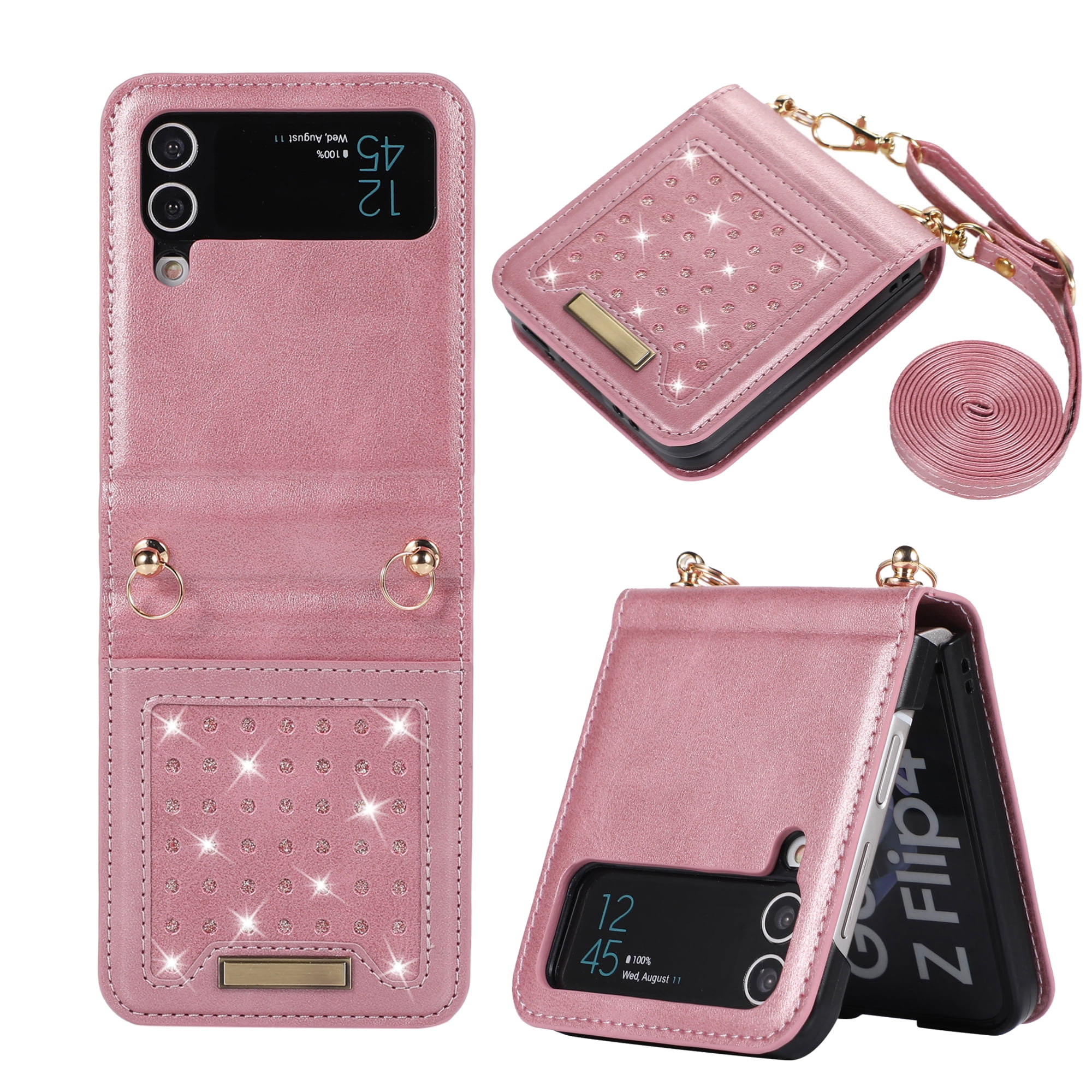 ELEHOLD Luxury Wallet Case for Samsung Galaxy Z Flip 3 Bling Diamond ...