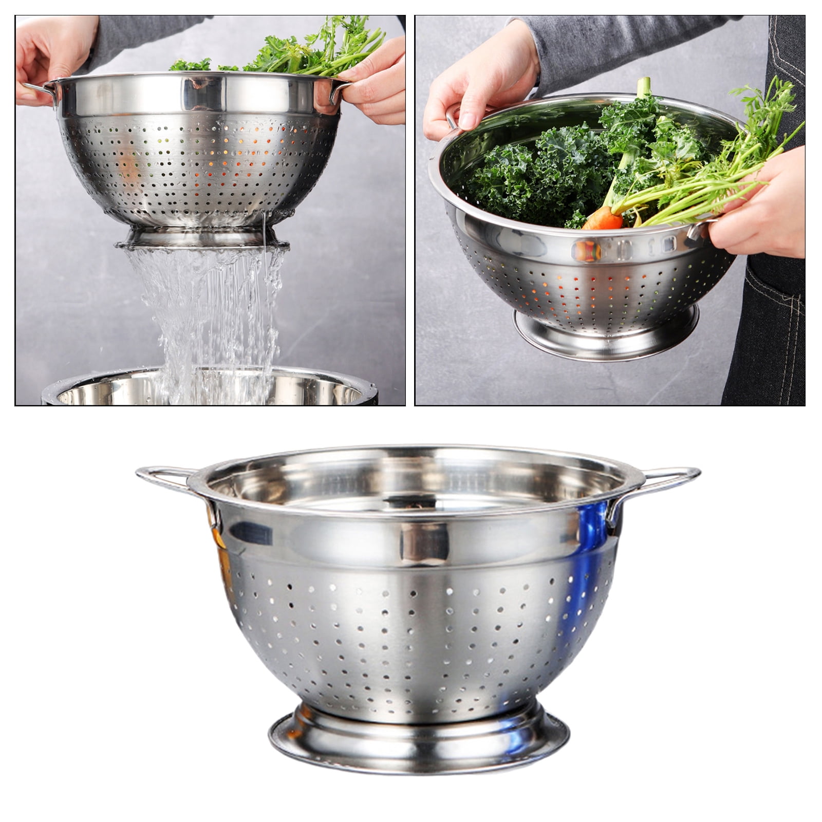 Colador de cocina BLESIY acero inoxidable para lavar y granos apto para ...