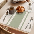 Abstract Gray Green Color Block Cotton Linen Placemats Set of 8 ...
