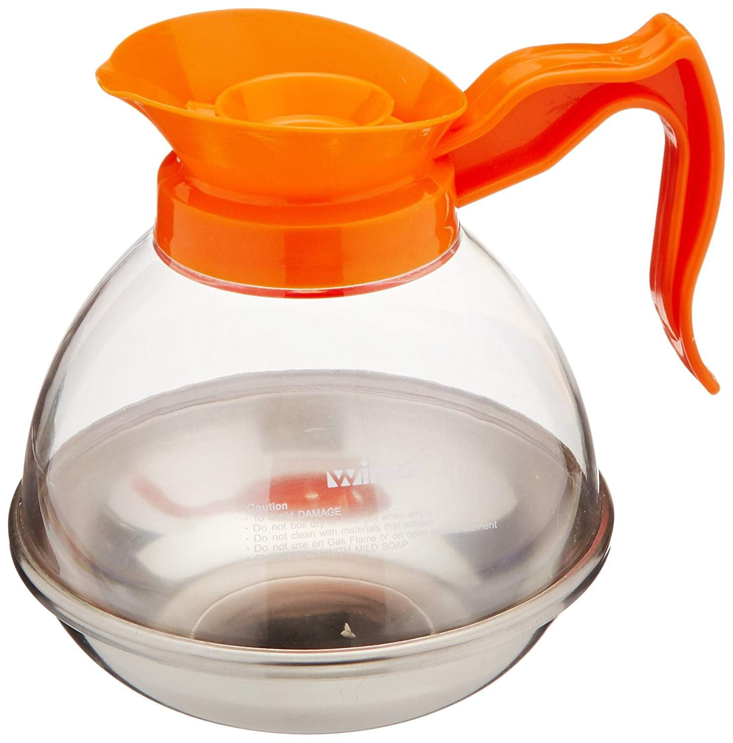 Winco Plastic Coffee Decanter Decaf, 64-Ounce, Stainless Steel ...
