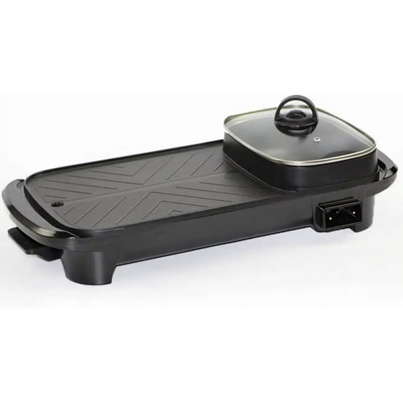 Electric Hot Pot and Grill Combo, 2-in-1 Hot Pot with Grill ...