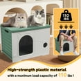 Pempet Plastic Cat House Waterproof Feral Cat Shelter Indoor Outdoor ...