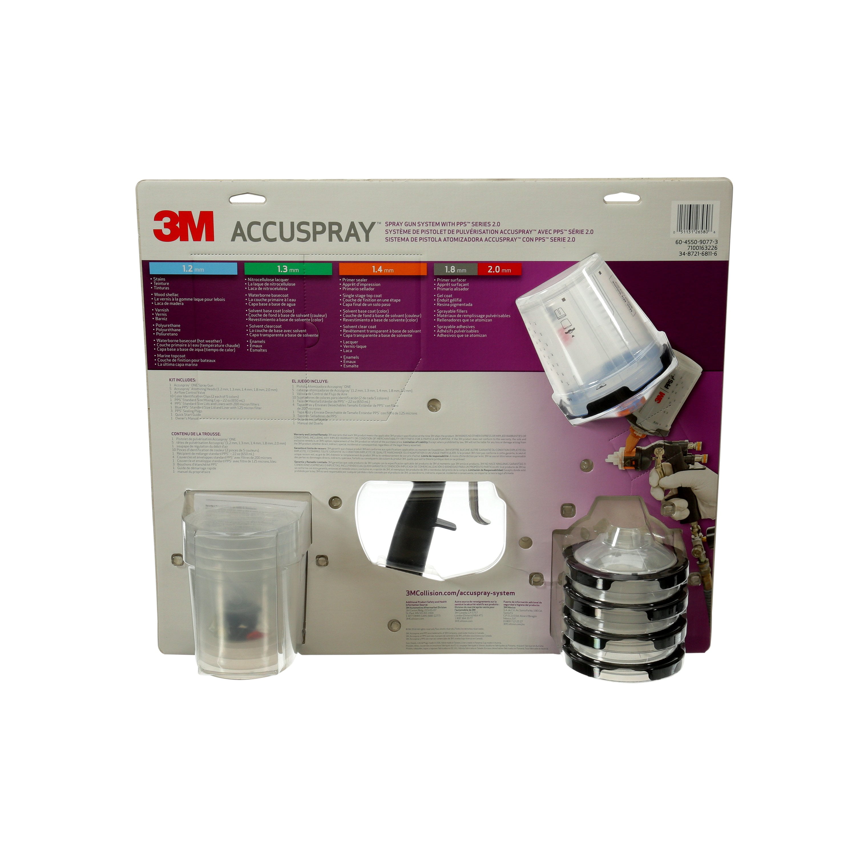3M Accuspray ONE Spray Gun System with PPS Series 2.0 Spray Cup System ...