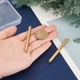 2Pcs Single-Sided Engraving Seal Brass Stamp Golden for Envelope Card ...
