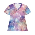 Binienty Healthcare Work Shirt for Women, Short Sleeve V Neck Scrub Top ...