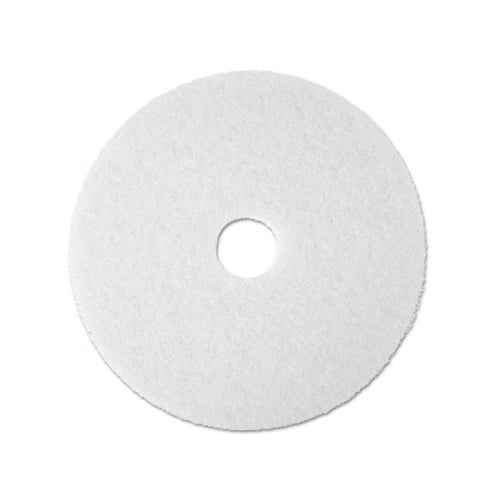 3M Super Polish Floor Pad 4100, 17 Inch Diameter, White, 5 Pack ...