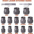 15 PCS Bolt Extractor Set, 3/8" Drive Impact Bolt & Nut Remover Socket ...