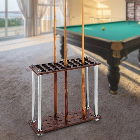 36 Holes Billiard Rod Rack Pool Pole Stand Retro Style for Gaming Room ...