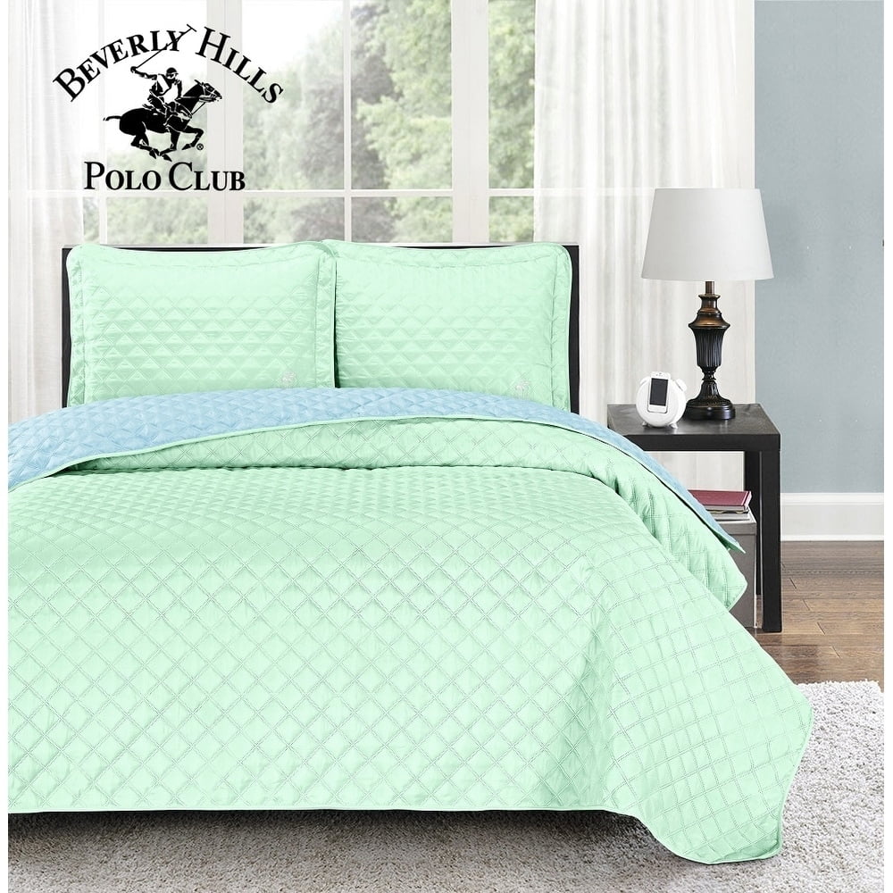 Beverly Hills Polo Club Reversible Quilt Set - Walmart.com